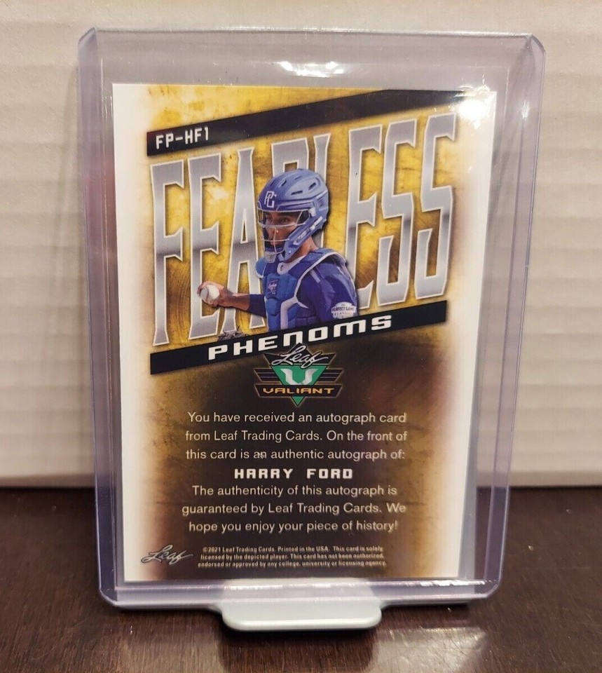 Harry Ford 2021 Leaf Valiant Autograph Fearless Phenoms Green | eBay