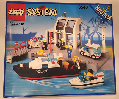 Lego Town Set 6540 Pier Police Boat Ship Harbor Dock Patrol - NEW IN ...