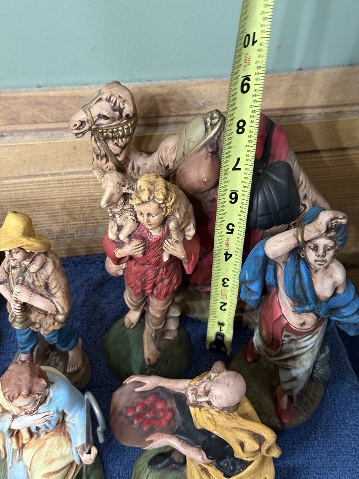Vintage Atlantic Mold Ceramic Christmas Nativity Scene Handpainted 14 ...
