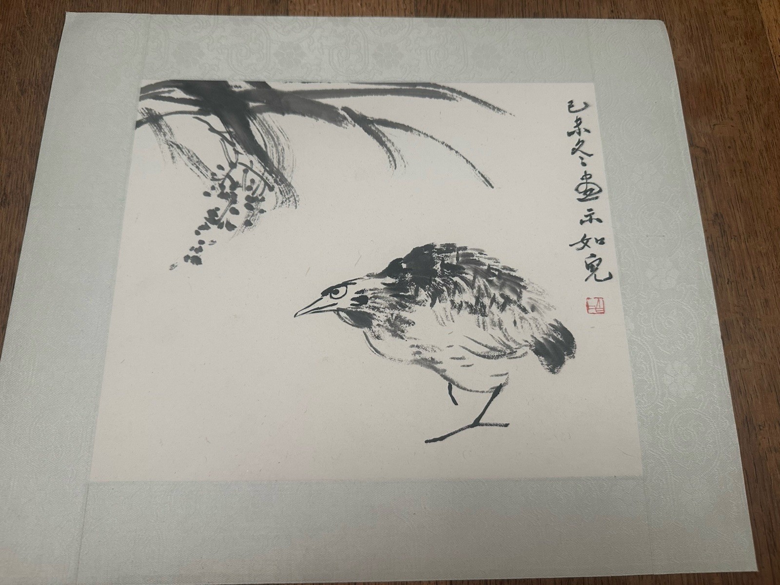 Li Kuchan Qi Baishi Chinese Bird Watercolor Floral Print Antique China ...