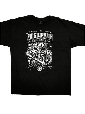 Black Rider Motorcycle Club Black T-Shirt Ringwraith Size XL 1895 | eBay