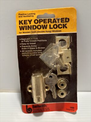 Vintage Belwith 1420 Key Operated Window Lock Brown For Wooden Sash ...