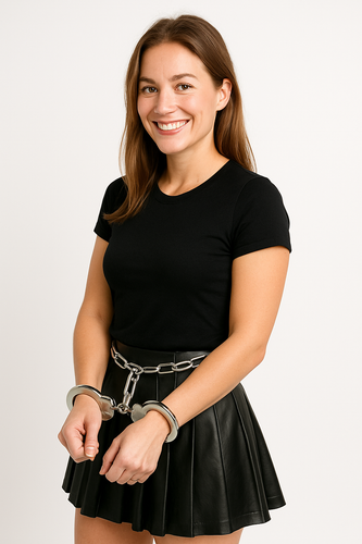 High Security Handcuffs Cover Black Blue Box Waist Belly Chain ...