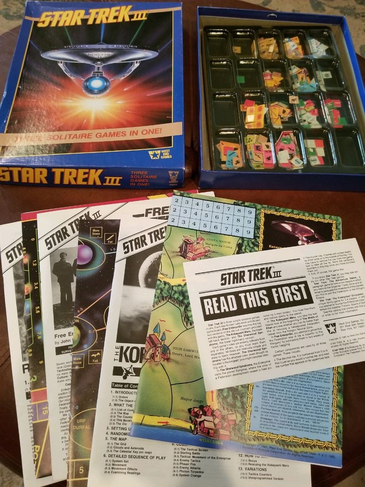 Star Trek FASA roleplaying game combat simulator three solitaire ...
