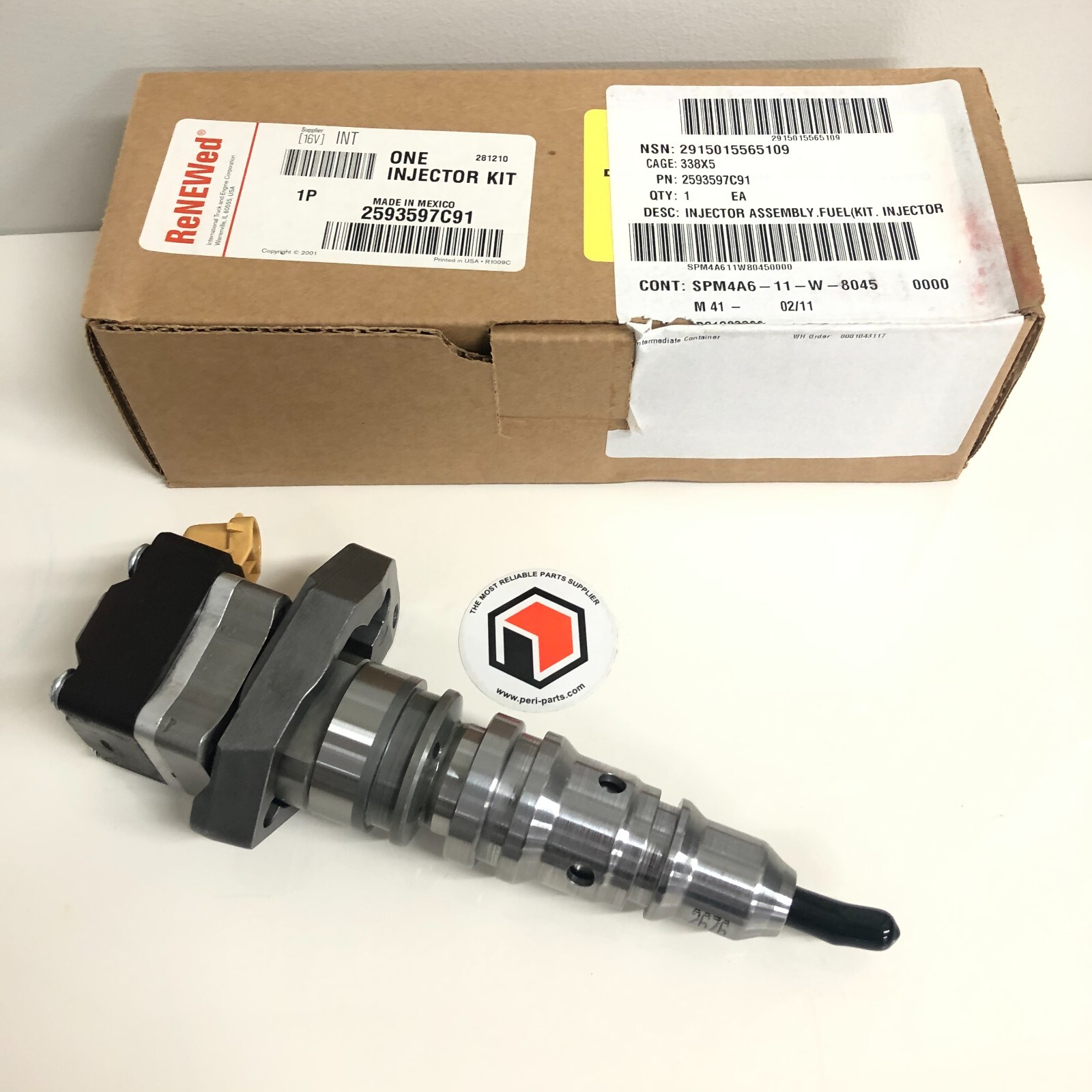 2593597C91 NAVISTAR GENUINE HEUI Injector for Perkins 1306 Series ...