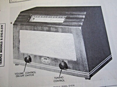 TEMPLE E-510, E-511, E512, E513, E514, E515, E516, E517 RADIO RECEIVER ...