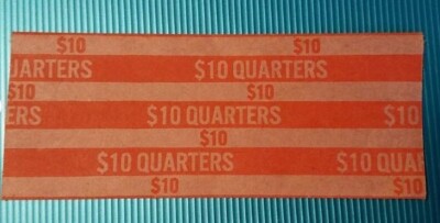20 QUARTER - Pop - Open Flat Paper Wrappers / Tubes For Quarters FREE ...