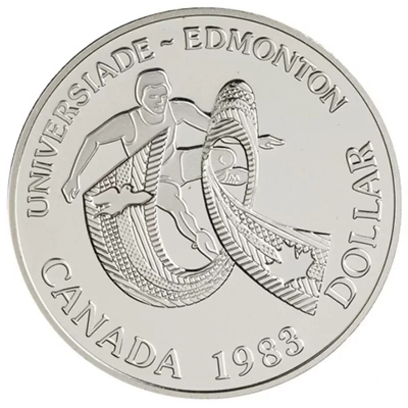 1983 Canada World University Games Edmonton Proof Silver One 1 Dollar ...
