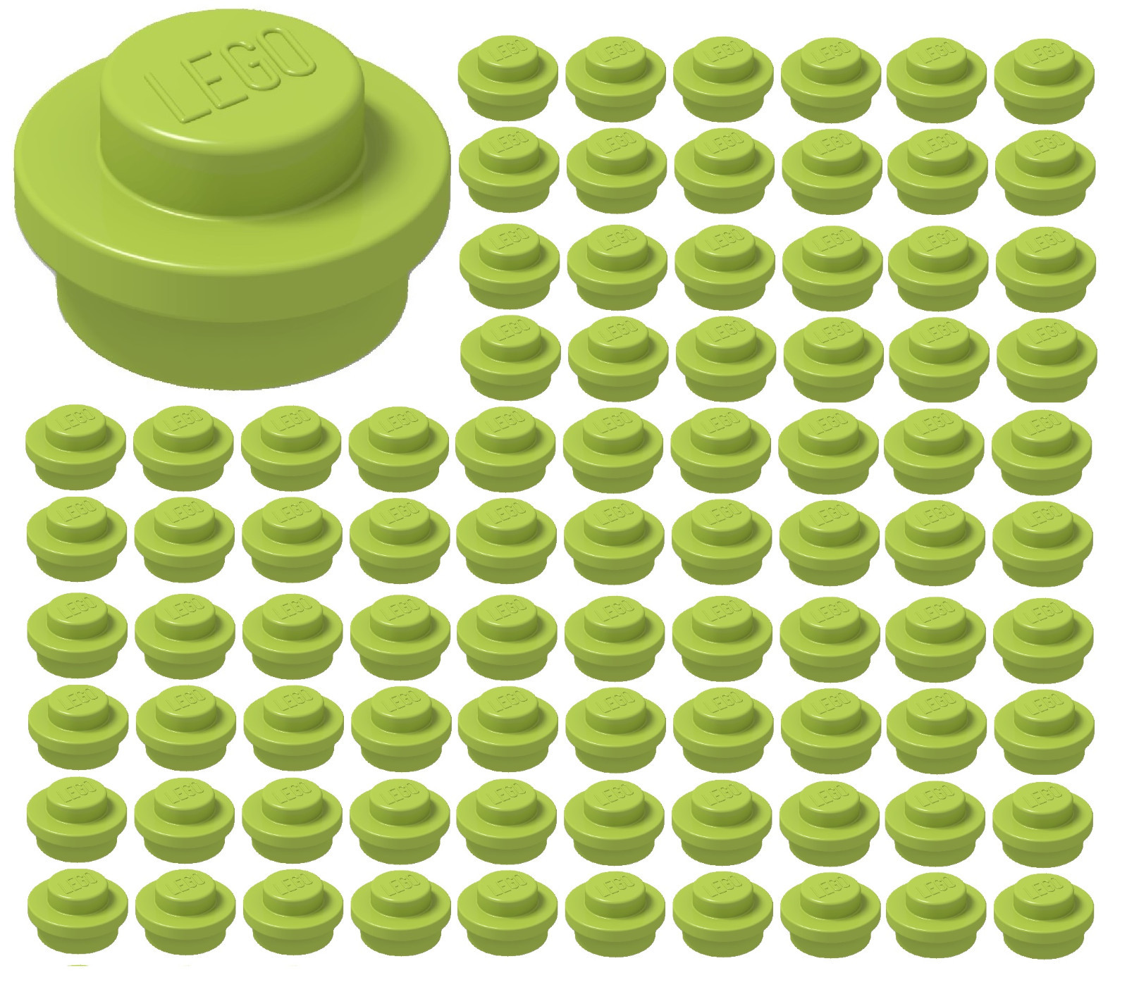☀️Lego 1x1 LIME Round Plates x100 Dots Stud Part Piece Bulk lot Legos ...