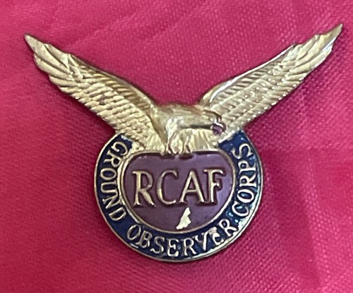 RCAF Ground Observer Corps Button Hole Lapel Pin | eBay