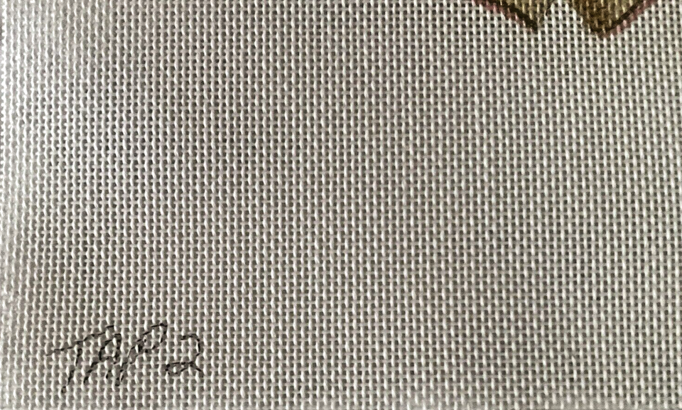 Needlepoint Canvas Hand Stitch Painted Sharon G Bra and Tap Shorts 18 ...