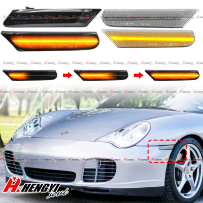 2X Sequential LED Side Marker Signal Light For 97-04 Porsche Boxster ...