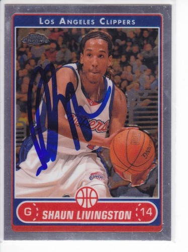 SHAUN LIVINGSTON SIGNED 2006-07 TOPPS CHROME NO.85 CARD AUTOGRAPH COA ...