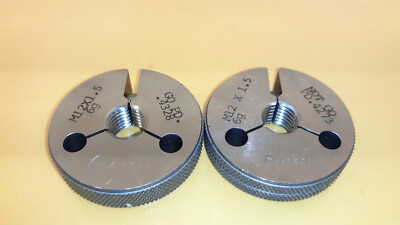 M12 X 1.5 6g THREAD RING GAGE SET GO .4328 / NO GO .4273 | eBay