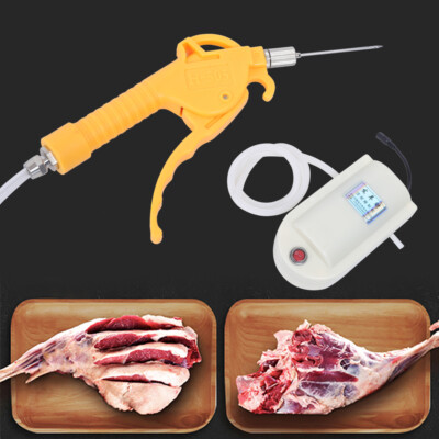 Meat Injector Gun Pump with Hose, Stainless Steel Electric Marinade ...