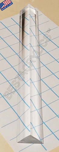 1 Pc 3/4" x 3/4" x 1" CLEAR ACRYLIC TRIANGLE ROD 36” INCH LONG ...
