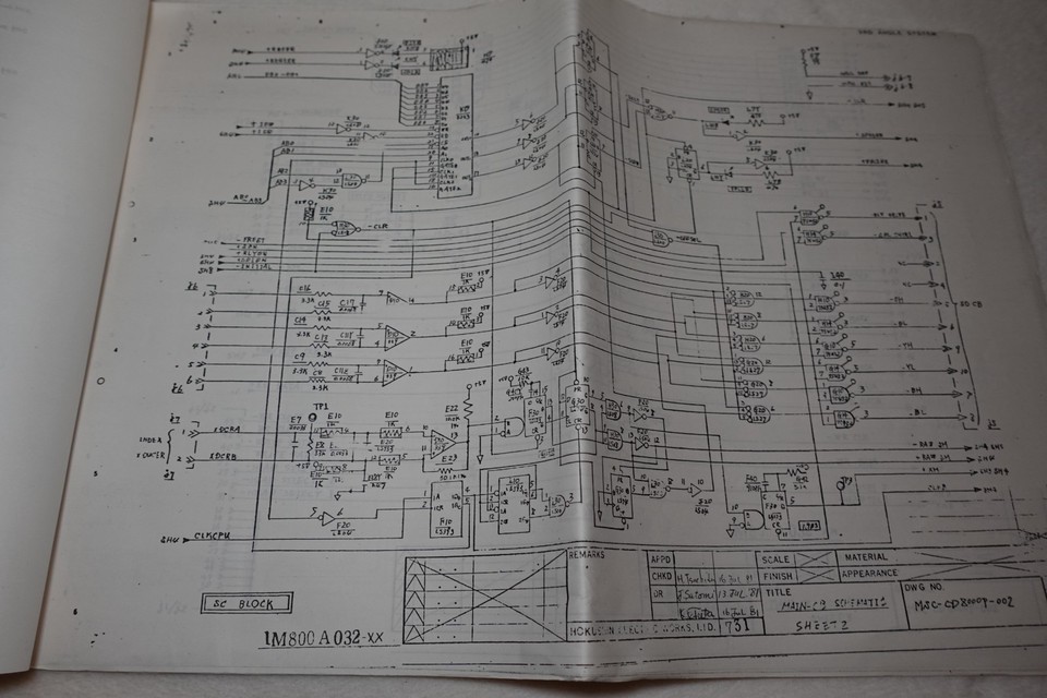 Hokushin Magnetic Disk Drive Electric Works 1981 Tokyo Japan Schematic ...