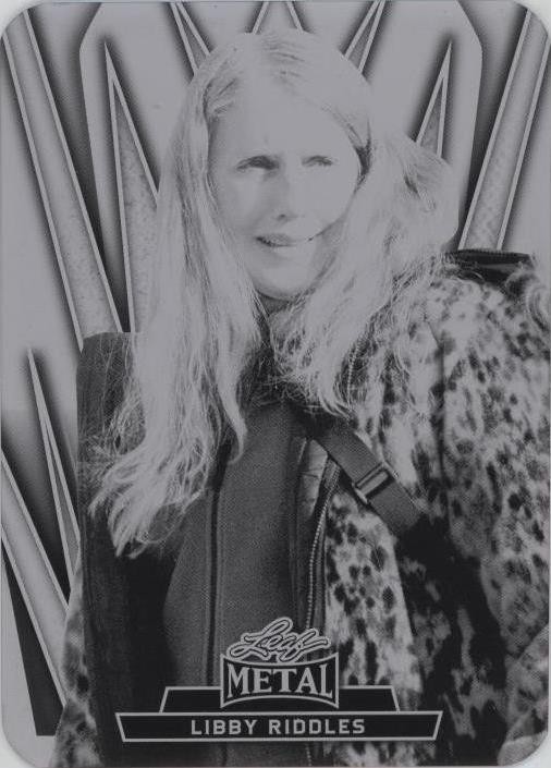 2024 Leaf Metal Women of Sport - Libby Riddles #52 Printing Plate Black ...