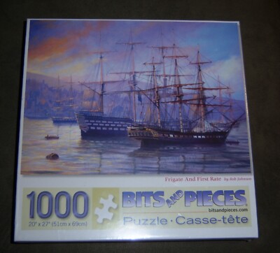 BITS & PIECES Frigate and First Rate 1000 Piece Jigsaw Puzzle New ...