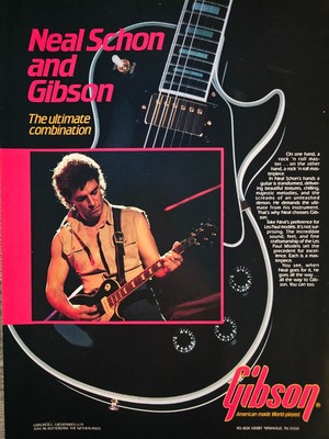 Neal Schon of Journey for Gibson Guitars 1980's Ad / Poster | eBay