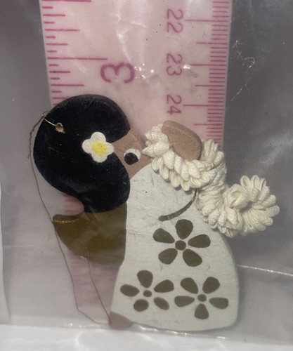 Vintage Emgee Hand Painted Christmas Ornament Hawaiian Girl Angel ...