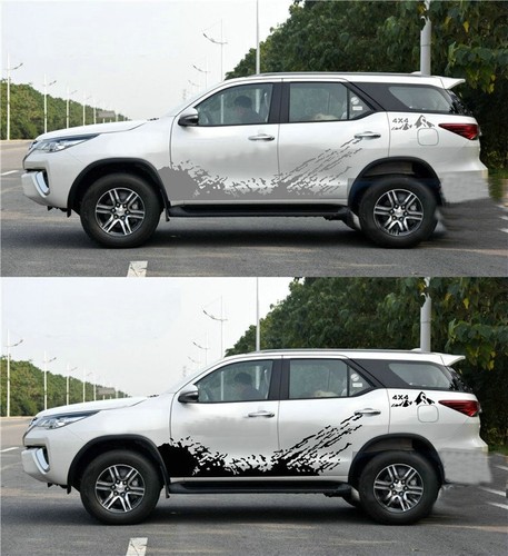 Graphic Mud Splash Stripe Decal Kit For Toyota Fortuner 4x4 Side Door ...