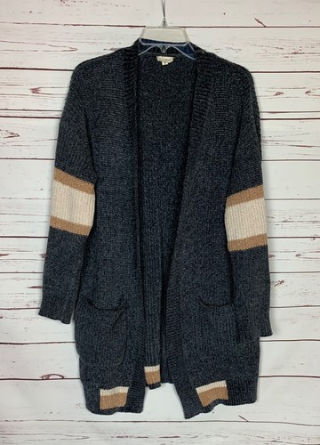 Hem & Thread Boutique Women's M Medium Dark Gray Chenille Long Cardigan ...
