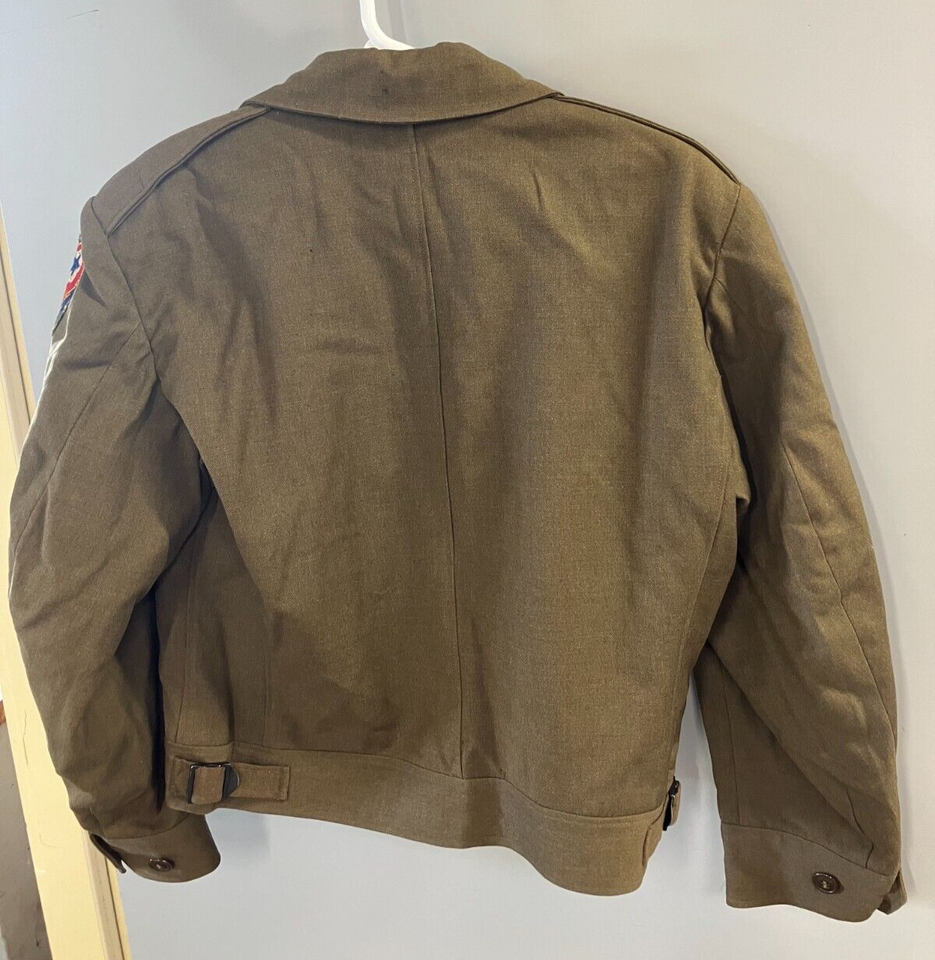 US Army WW2 ETO Wool Field Jacket 1944 w/ Patches & Pins Men's Size 38S ...