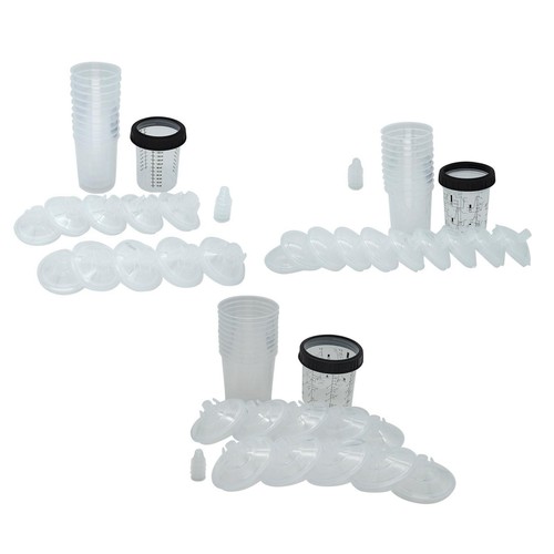 Disposable Spray Cup Liners and Lid System Paint Mixing Cup Disposable ...