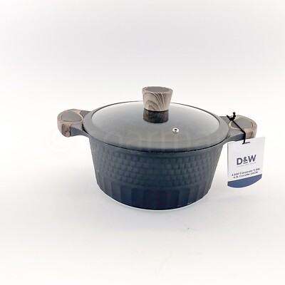 D&W Deane & White Premium Casserole 9.5” Inch Stock Pot With Lid ...