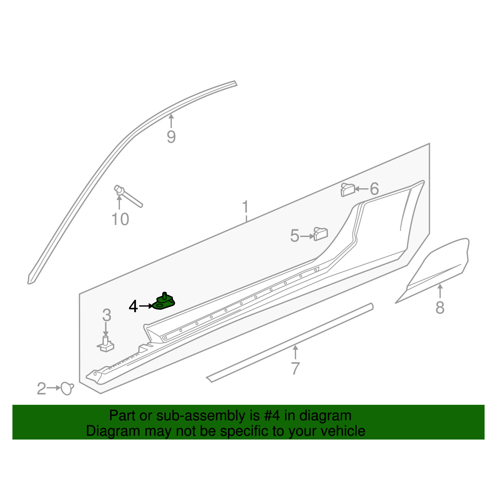 10x Rocker Panel Moulding Retainer Clips 11611435 for 2018-19 Chevrolet ...