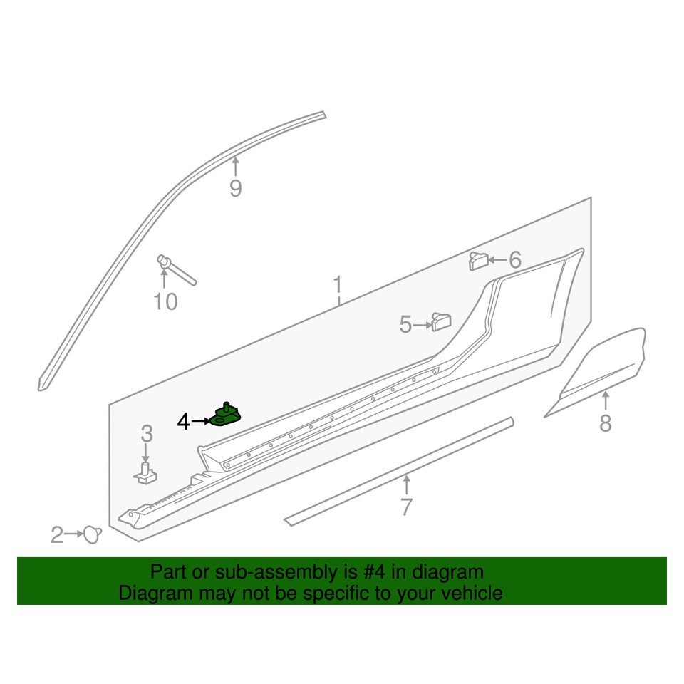 10x Rocker Panel Moulding Retainer Clips 11611435 for 2018-19 Chevrolet ...