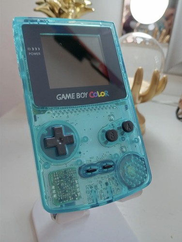 As Is - GameBoy Game Boy Color Gbc Clear Blue With Brighter IPS Screen ...