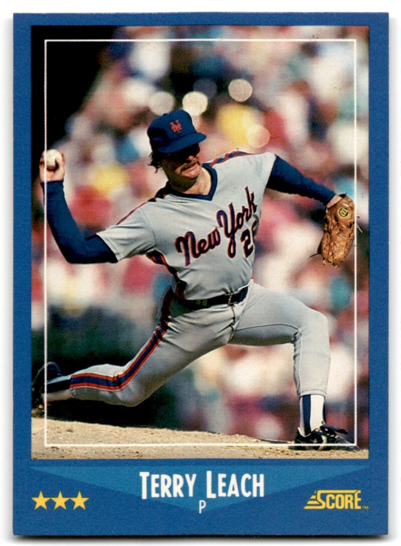 1988 Score Terry Leach p New York Mets #203 | eBay