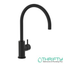 Clark Round Pin Lever Gooseneck Sink Mixer Matte Black CL10006.B4A | eBay