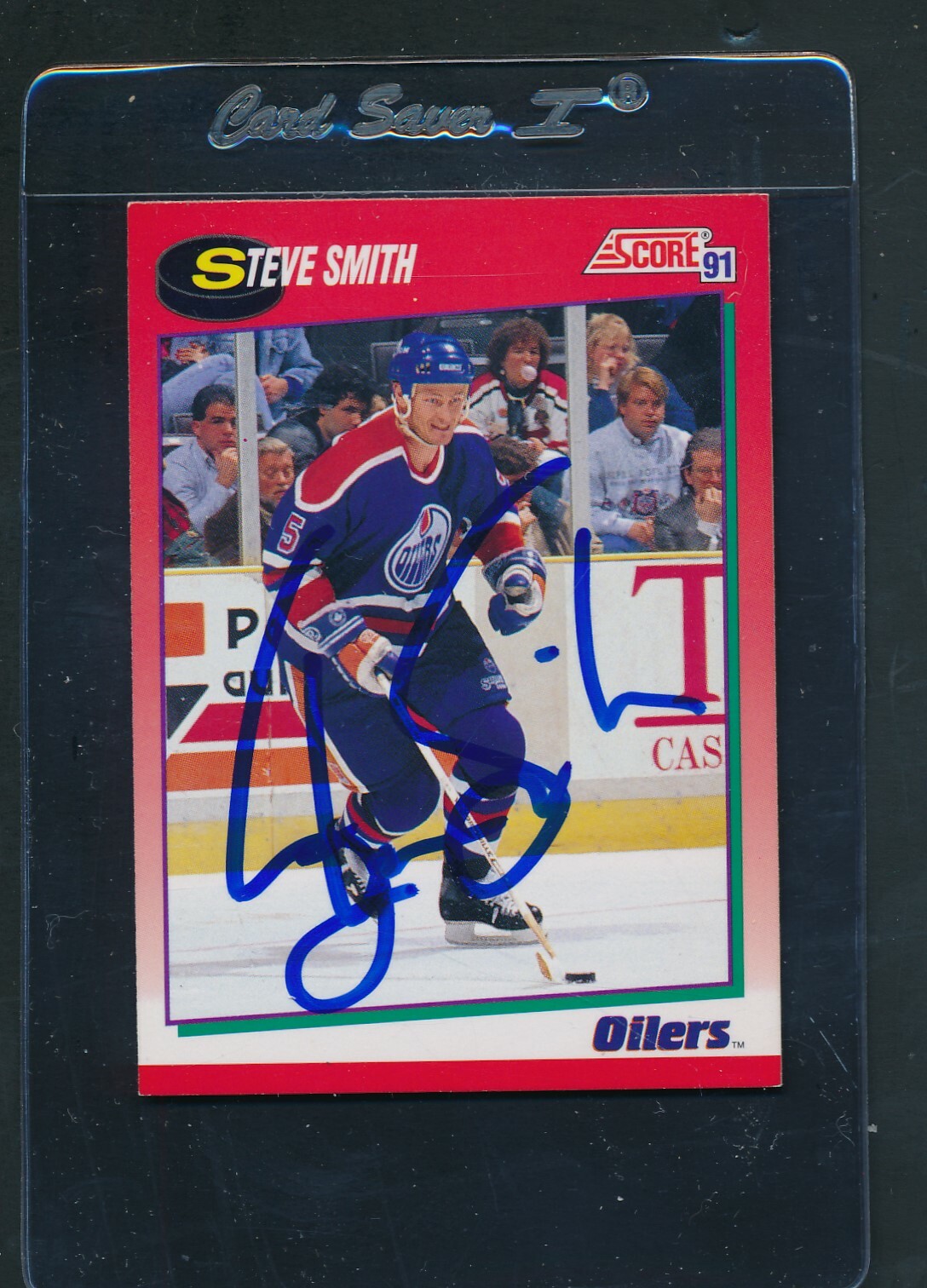 1991/92 Score #11 Steve Smith Oilers Signed Auto *D4330 | eBay