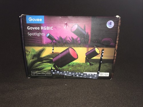 Govee RGBIC Outdoor Spotlights, Set of 4, with 35 Color Changing Scene ...