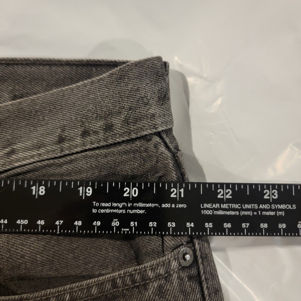Levi's 505 Regular Fit Straight Leg Dark Wash Black Denim Jeans Mens ...