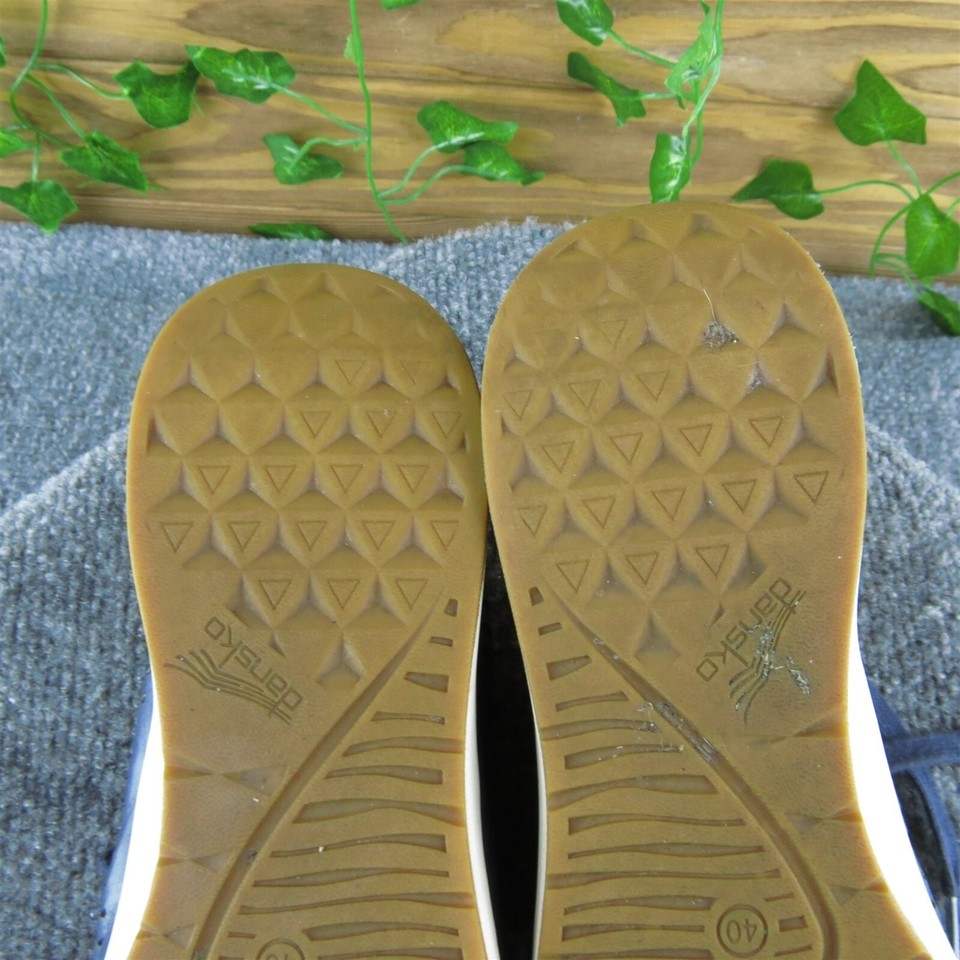 Dansko Women Sneaker Shoes Blue Leather Lace Up Size 40 Medium | eBay