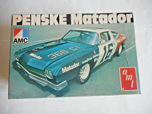 Vintage AMT Penske AMC Matador Stock Car #T430 Model Kit 1/25 Started ...