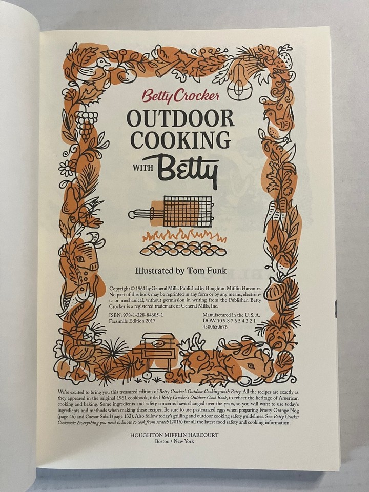 Outdoor Cooking with Betty Crocker 2017 Facsimile Illustrated Recipes ...