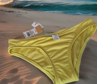 Womens Medium Coverage Bikini Swim Bathing Suit Bottoms Kona Sol Yellow ...
