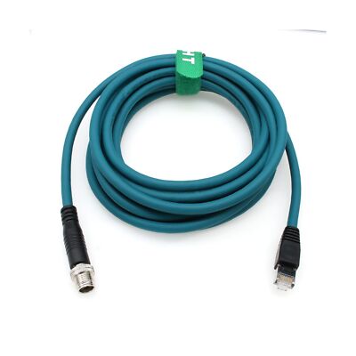 M12 8 Pin X-Code RJ45 GigE Ethernet Network Cable CAT7e for Cognex ...
