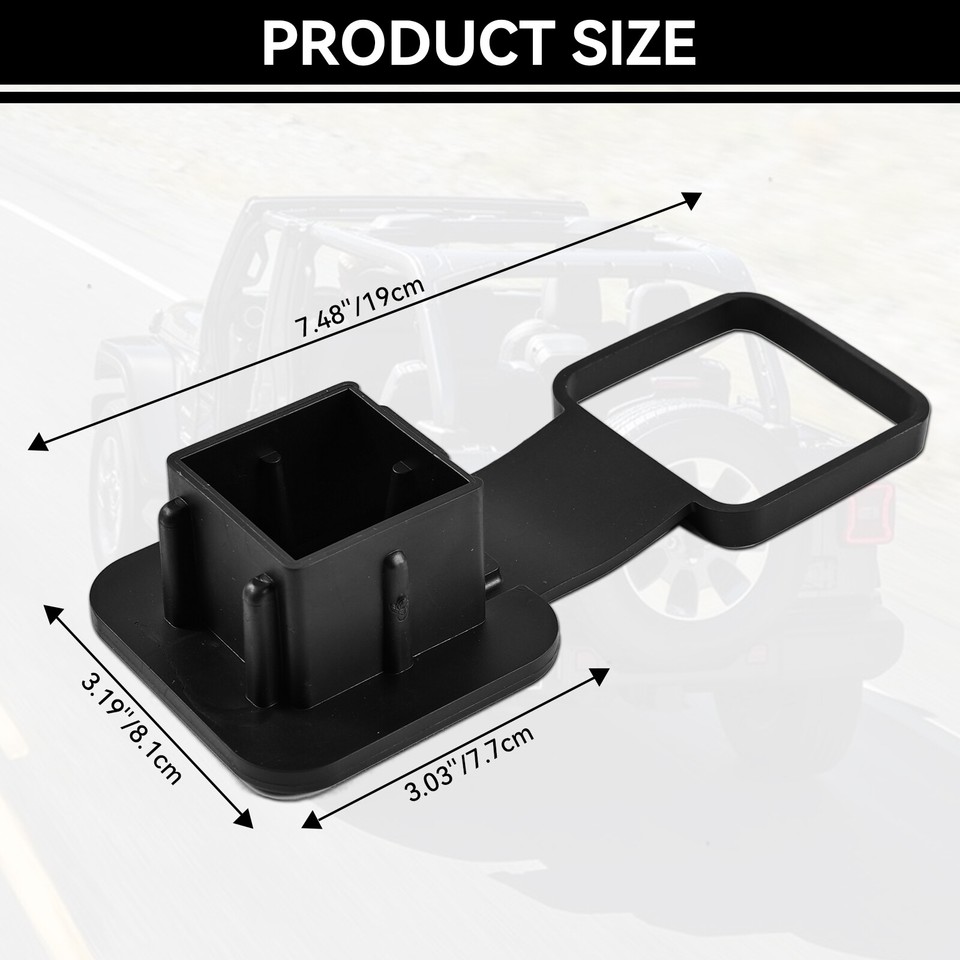 2X Car Universal Trunk Trailer Hitch Receiver Cover Plug Rubber Cap ...