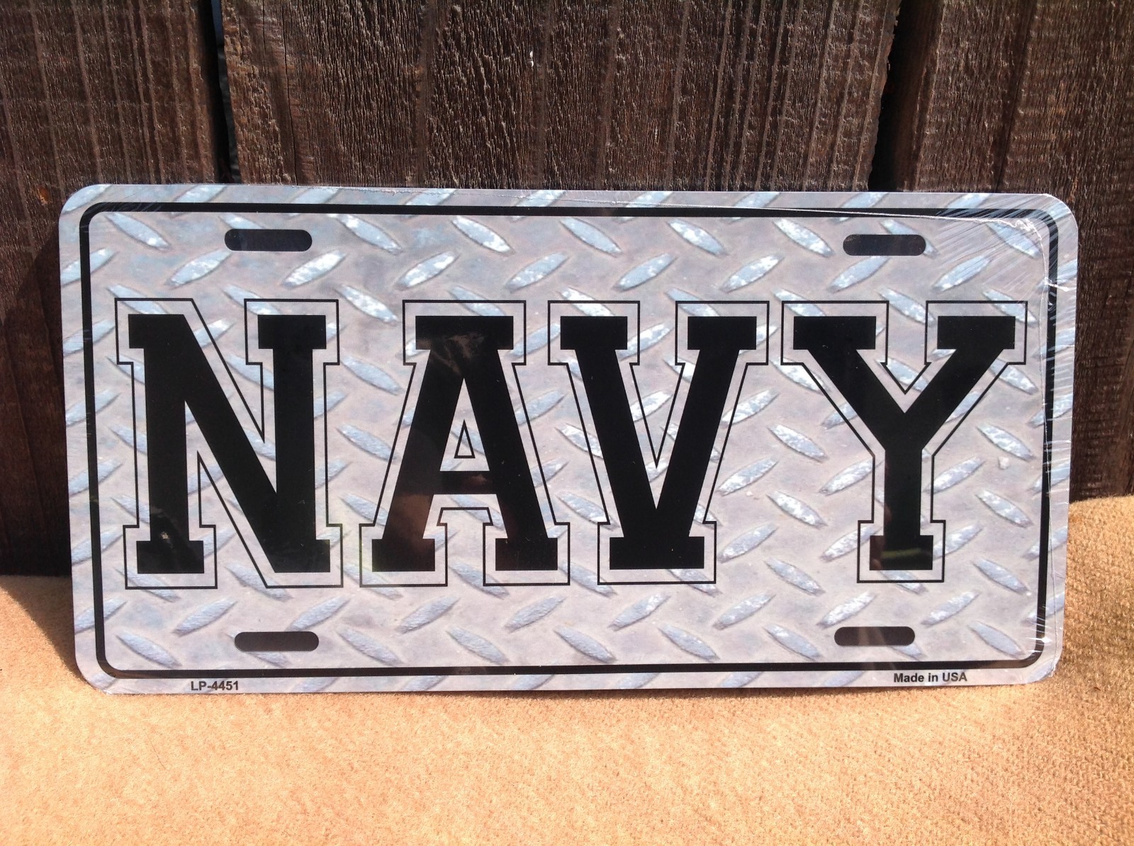 United States Navy Diamond Military Metal License Plate Auto Car Truck