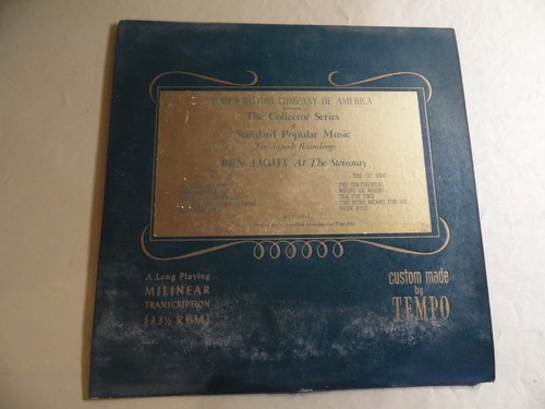Ben Light At The Steinway Custom Made Tempo / Red Record with Cover | eBay