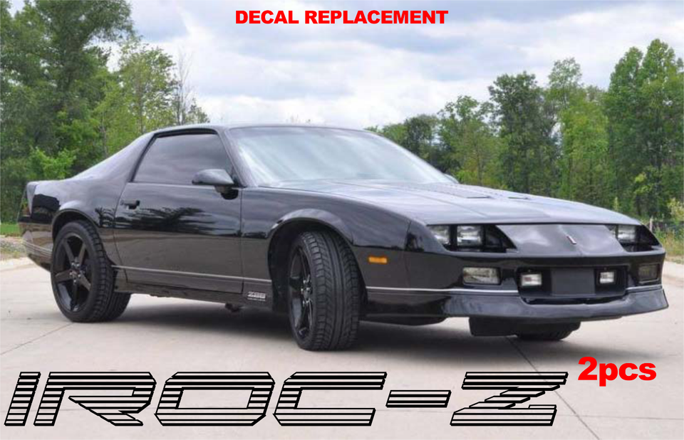 Fits IROC-Z Camaro Door Graphic Decal 1985 1986 1987 1988 1989 1990 ...