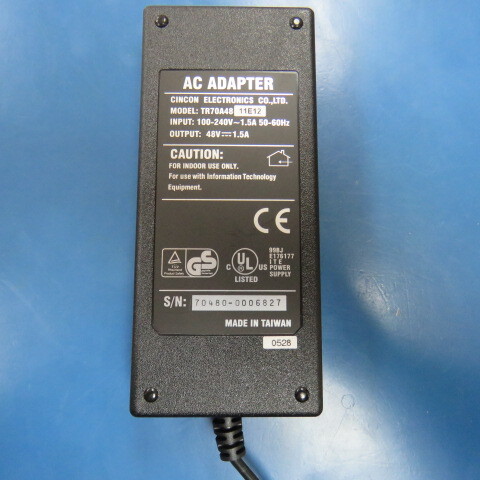 CINCON ELECTRONICS CO TR70A48-11E12 Qty of 1 per Lot AC Adapter, INPUT ...