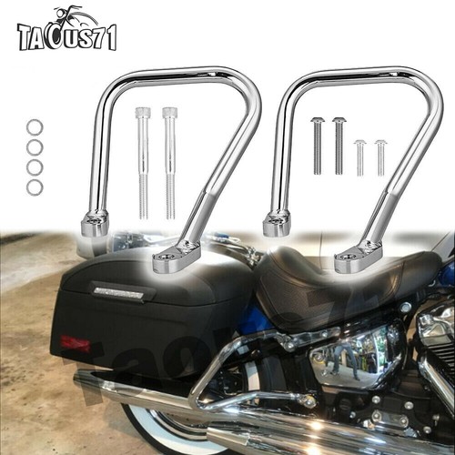 Rear Saddlebag Guard Crash Bar For Harley Softail Heritage Classic FLHC ...