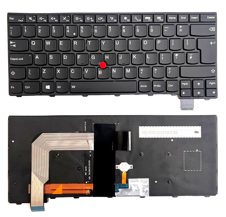 Laptop UK Keyboard For Lenovo Thinkpad T460S T460P T470S T470P BACKLIT ...